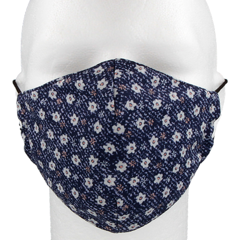 Rouška design JEANS KVĚTY R988D | čepice, šátky, čelenky, nákrčníky